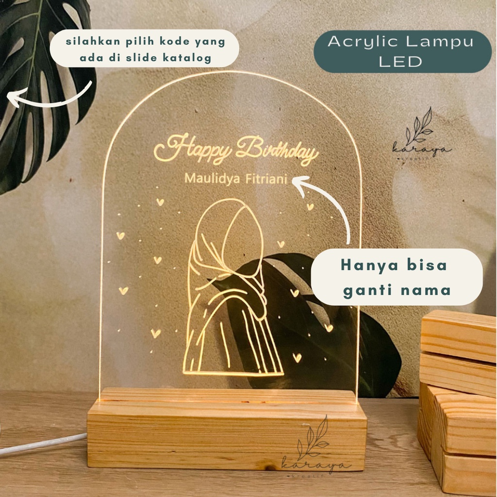 Jual CUSTOM Gift Akrilik LED Lampu Sketsa Handwriting Plakat Wisuda ...
