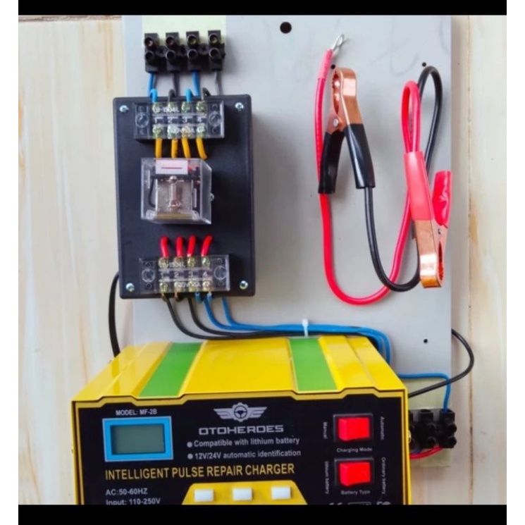 Jual panel otomatis PLN inverter box panel cas aki otomatis box PLTS ...