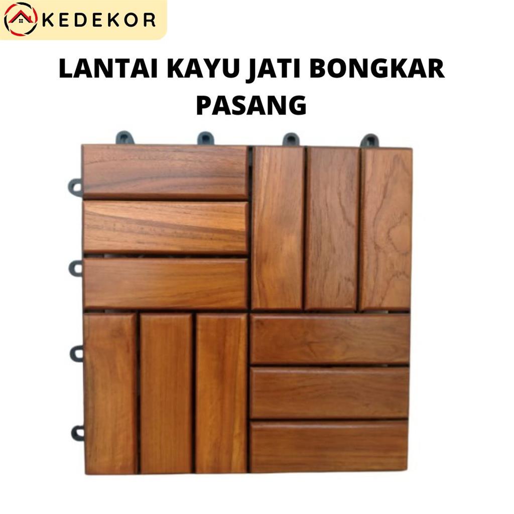Jual Lantai Kayu Jati Bongkar Pasang Decking tile / Parket Kantai Kayu ...