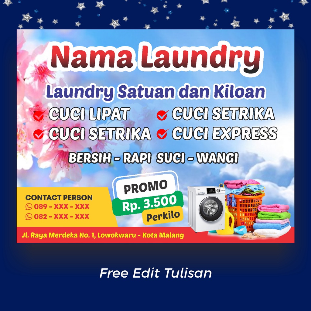 Jual Spanduk / Banner Laundry Cuci Londry | Shopee Indonesia