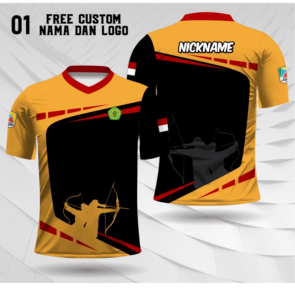 Jual Baju olahraga archery panahan custom nama dan logo jersey panahan ...