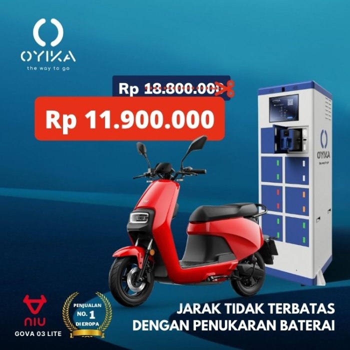 Jual Motor Listrik Motor Listrik Niu Gova 03 Electric Motorcycle (Merah ...