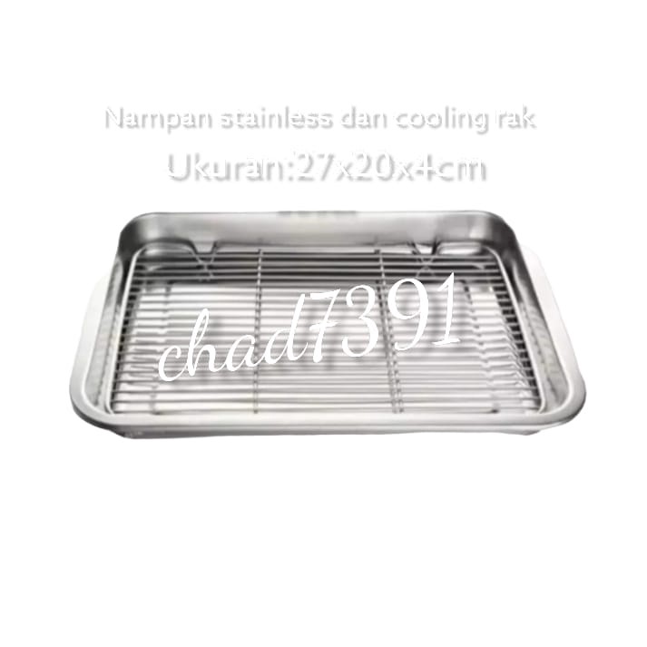 Jual baki stainless /nampan dan cooling rak / tempat pendingin kue ...