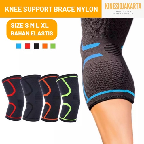 Jual Knee Support Nylon Brace Knee Pad Atomic Deker Lutut Pelindung ...