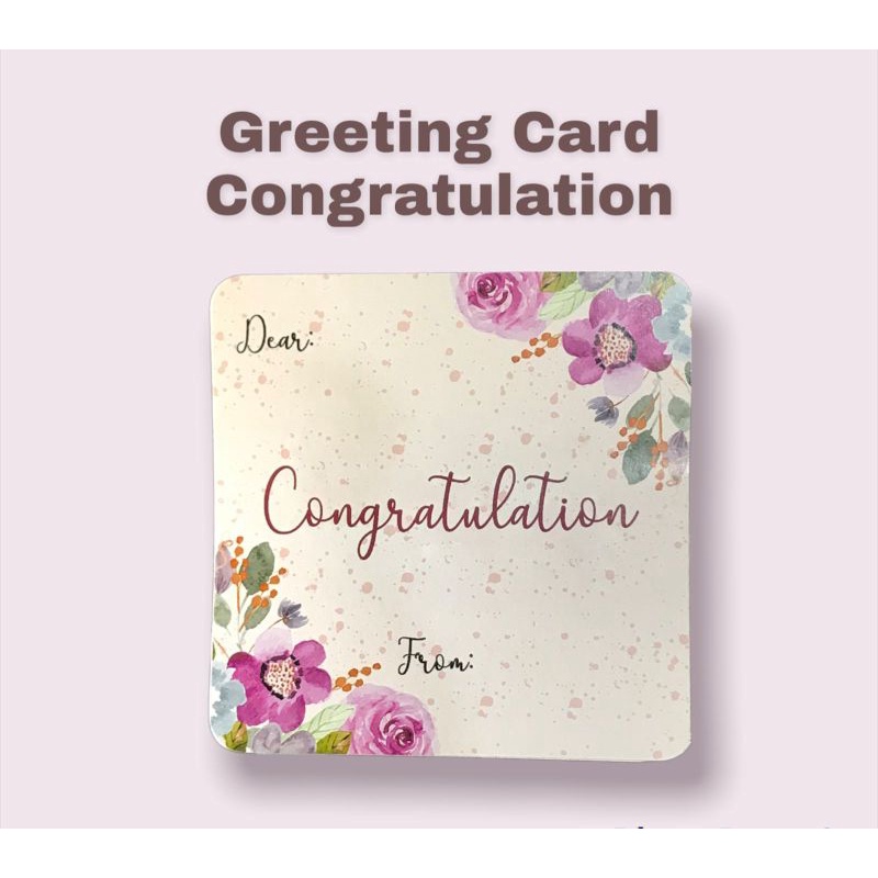 Jual Kartu Ucapan / Greeting Card Congratulation ( Per Pcs) | Shopee Indonesia