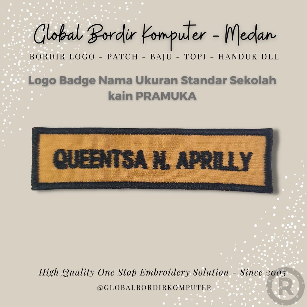 Jual [CUSTOM] BORDIR LOGO EMBLEM BET NAMA UKURAN SEKOLAH KUALITAS BAGUS ...