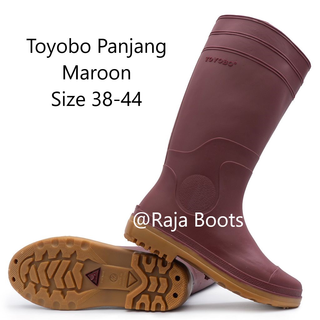 Jual Toyobo Boots & MaxSafe Boots Panjang Maroon | Shopee Indonesia