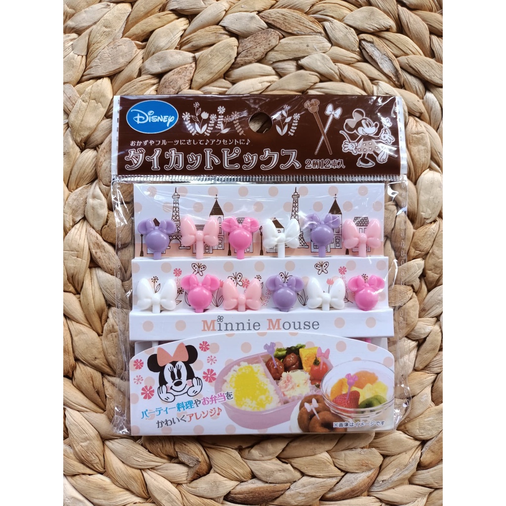 Jual LP Hiasan Bekal Tusukan Bento Food Pick Bento Tools Minnie Pita ...