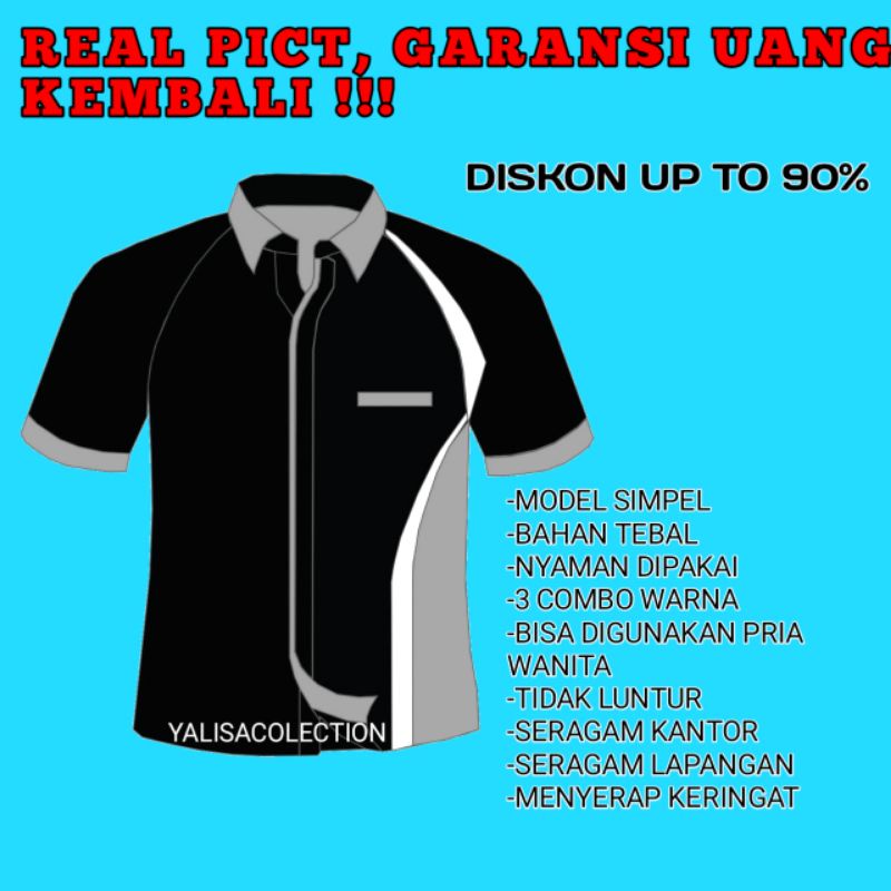 Jual [COD] Kemeja seragam kantor/kemeja kerja/kemeja lapangan/seragam ...