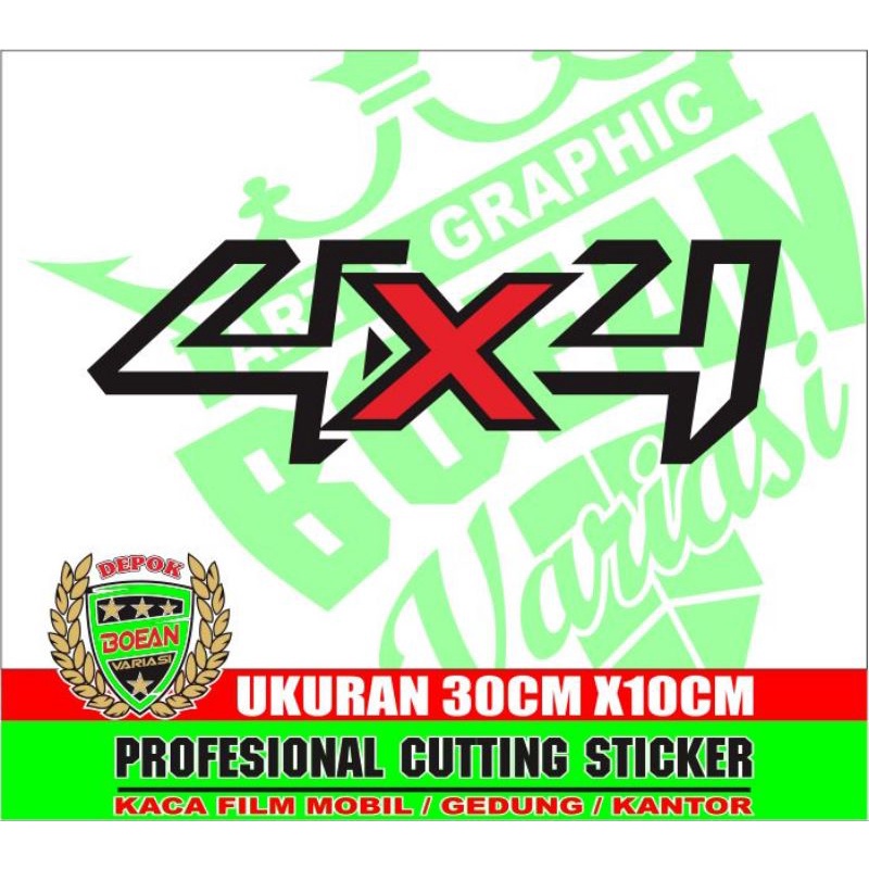 Jual Cutting sticker 4X4 off road ford jeep feroza ranger | Shopee ...