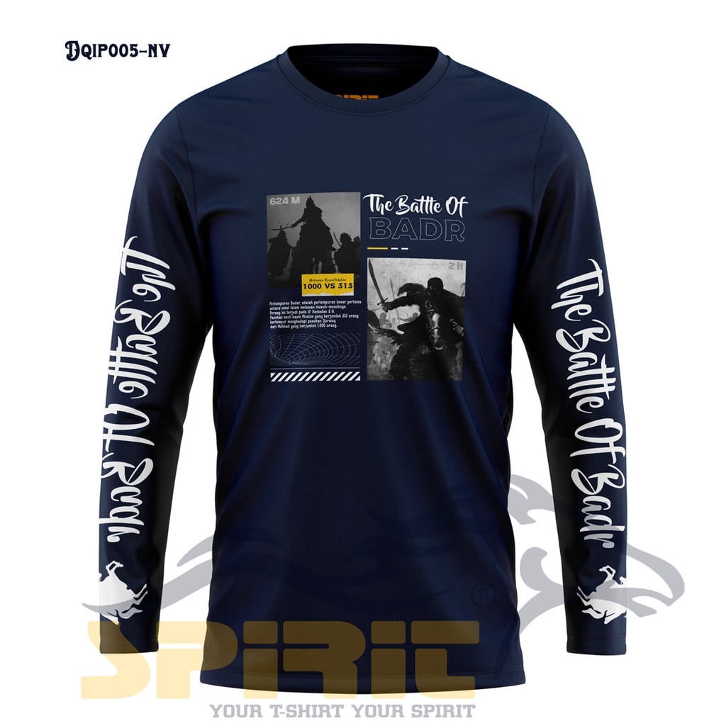 Jual Baju DAKWAH ISLAMI PERANG BADAR Kaos Islamic Lengan Panjang Big ...