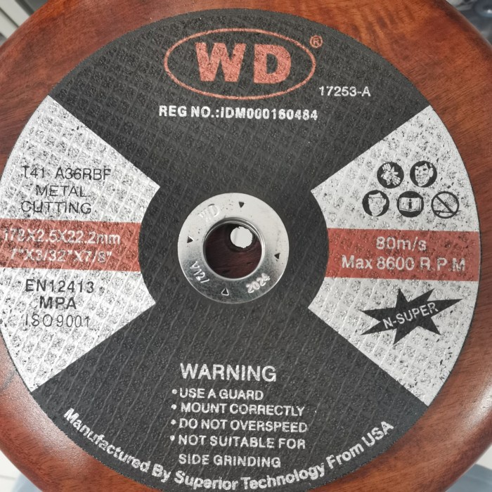 Jual Batu potong 7 inch Wd cutting wheel mata potong cut off 7 ...