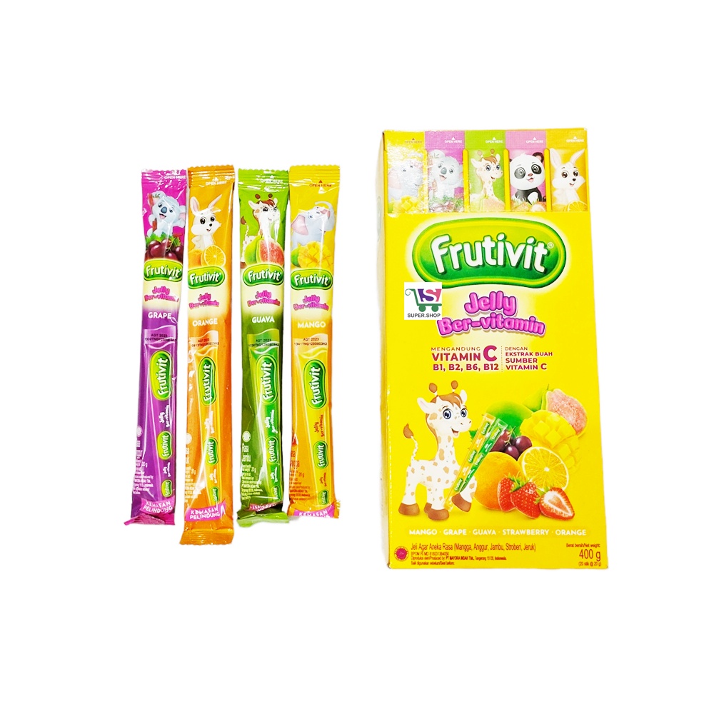 Jual FRUTIVIT Jeli / Jelly Stick vitamin C Aneka Buah 400 Gram (isi 20 ...
