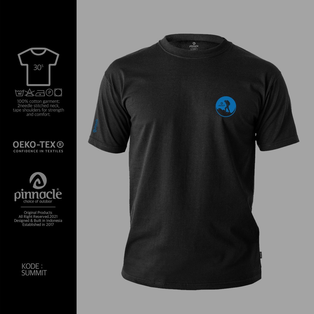 Jual Pinnacle T-Shirt Summit - Black | Shopee Indonesia