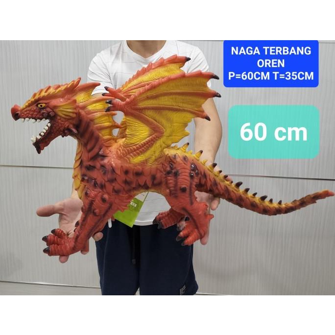 Jual MAINAN DINOSAURUS NAGA TERBANG KARET BESAR FLYING DRAGON JUMBO ...