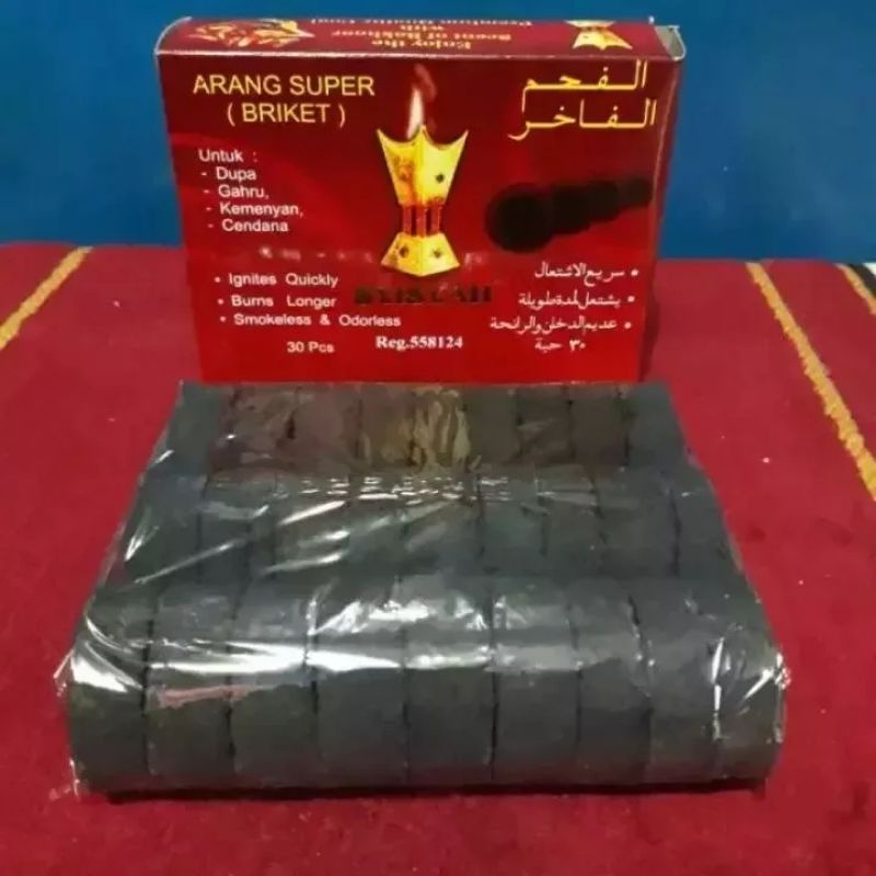 Jual Arang Briket 1Pak Isi 27Pcs - Areng Untuk Bakar Buhur Dupa Gaharu ...