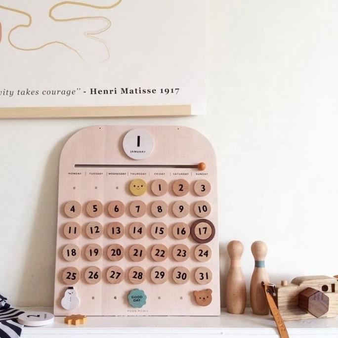 Jual Wooden Calendar Board - Kalendar Kayu - Kids Wooden Toys | Shopee ...