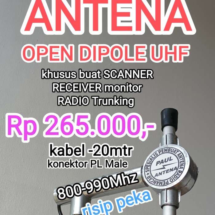 Jual Promo Antena Open Dipole F/Scanner Receiver Monitor Radio Trunking -20Mtr Hot Sale | Shopee ...