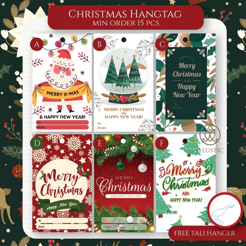 Jual Hang Tag Hampers Natal / Hangtag Christmas / Giftag Natal ...