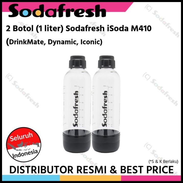 Jual 1 Set Botol Minum Drinkmate Hitam 1 Liter (Isi Dua) | Shopee Indonesia