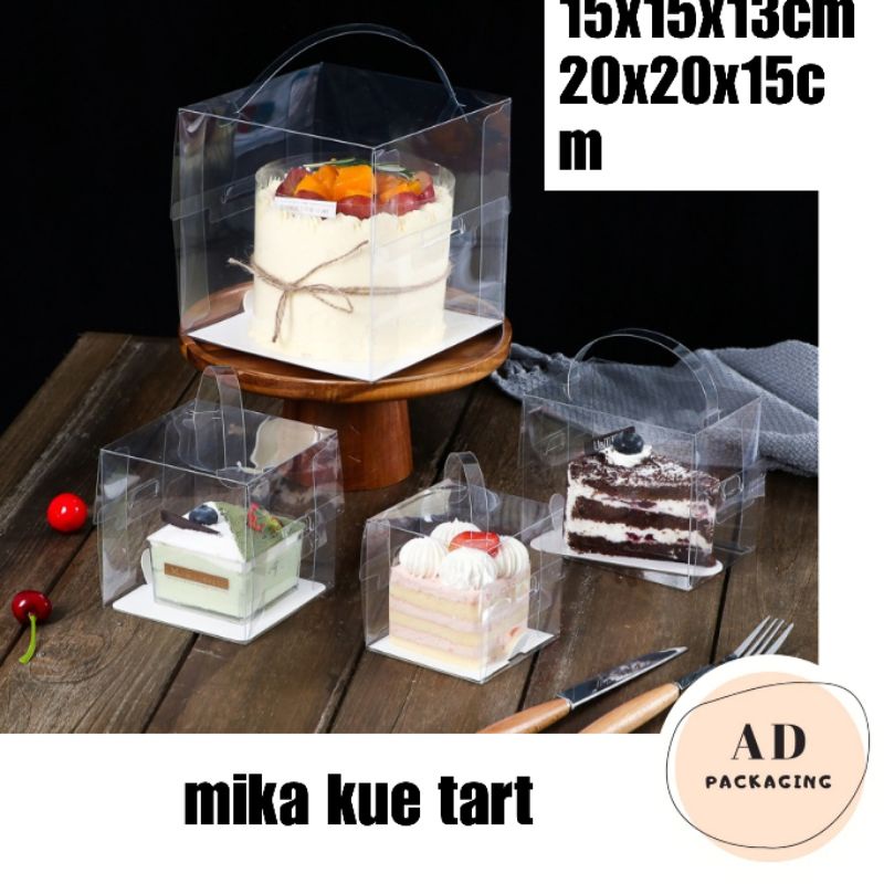 Jual 10PCS mika kue tart dus mika kue ulang tahun kotak mika kue ...