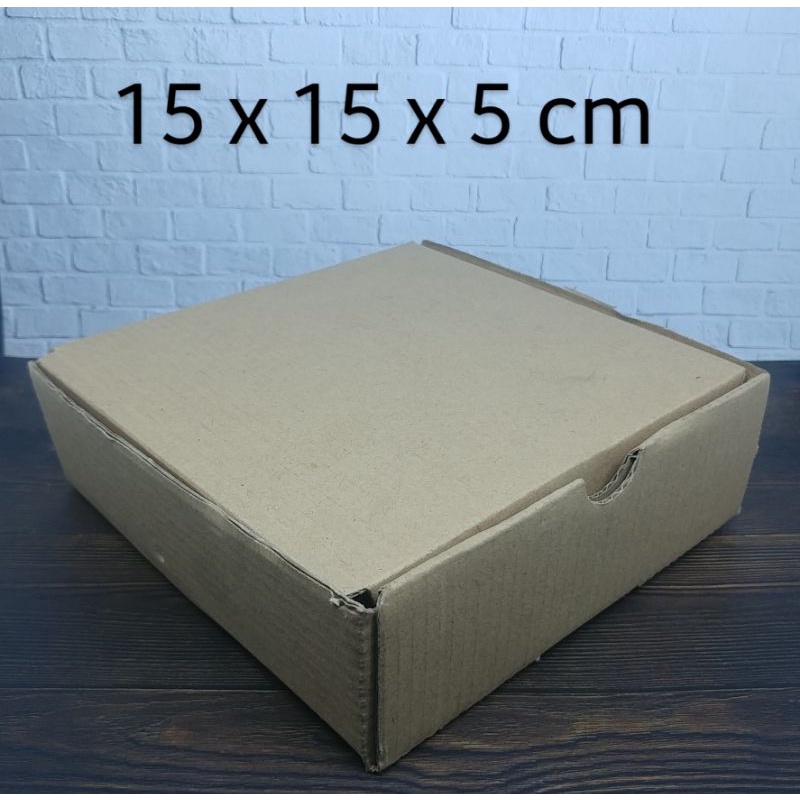Jual Kardus pizza / box carton Coklat ukuran 15x15x5cm | Shopee Indonesia
