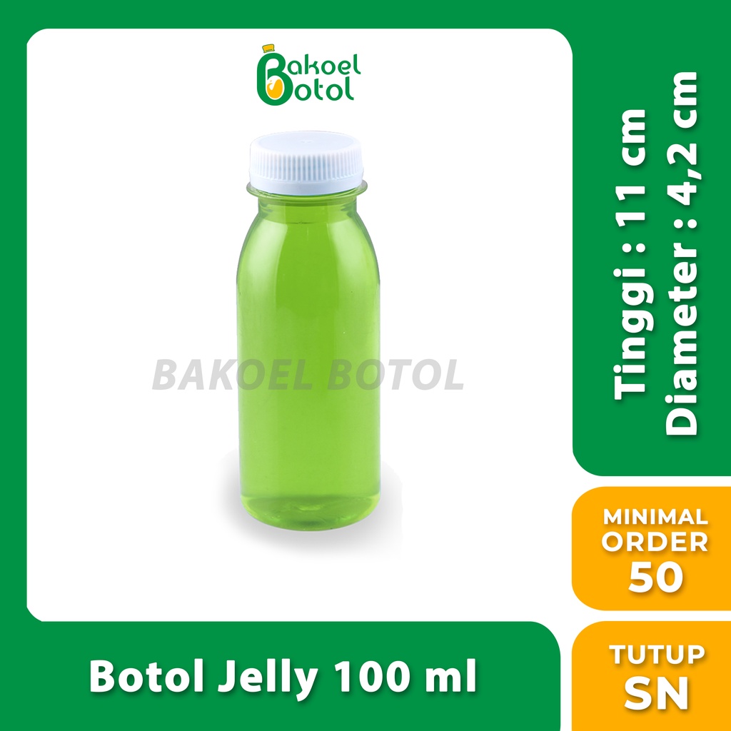 Jual Botol Jelly 100 ml (MINIMAL 100 PCS) / Botol Zam Zam 100 ml ...