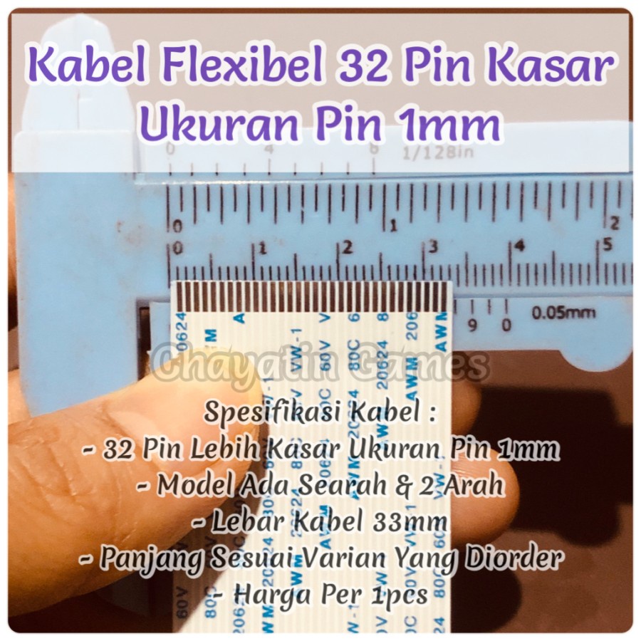 Jual Kabel Flexibel 32 Pin Kasar Model & Panjang Varian Ukuran Pin 1mm ...