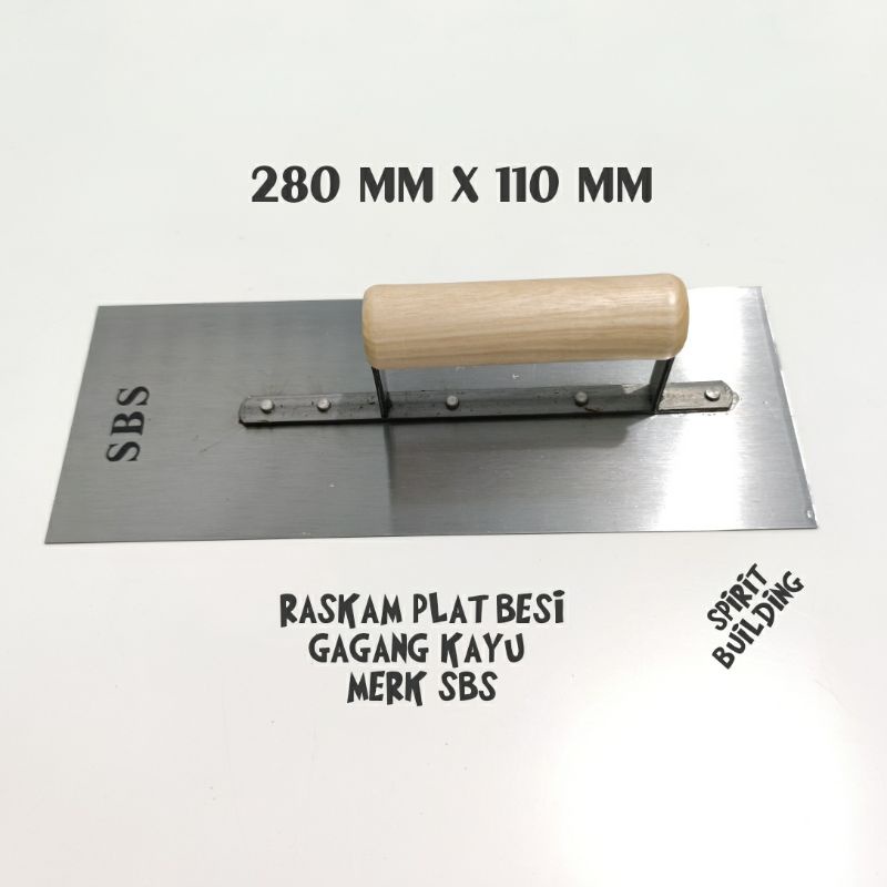Jual RASKAM PLAT BESI GAGANG KAYU SBS 280 MM X 110 MM ROSKAM ALAT ...
