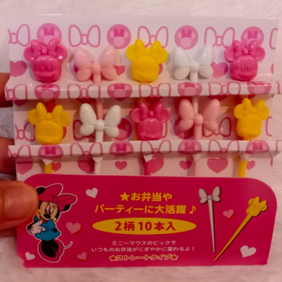 Jual Tusuk Bekal Mickey Minnie Mouse Disney Original Jepang Food Picks ...