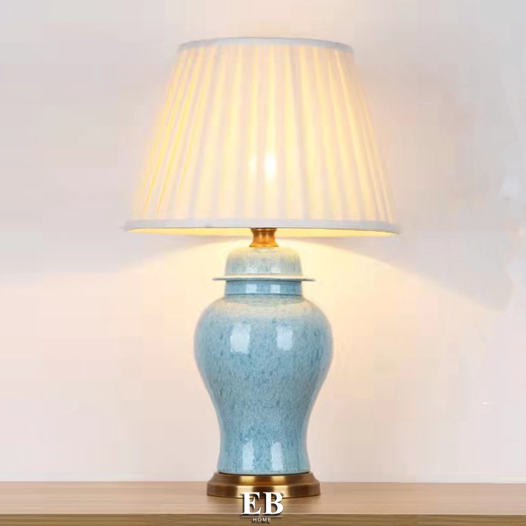 Jual Lampu Guci Meja Mewah / Blue Oriental Retro Table Lamp 529/11 ...