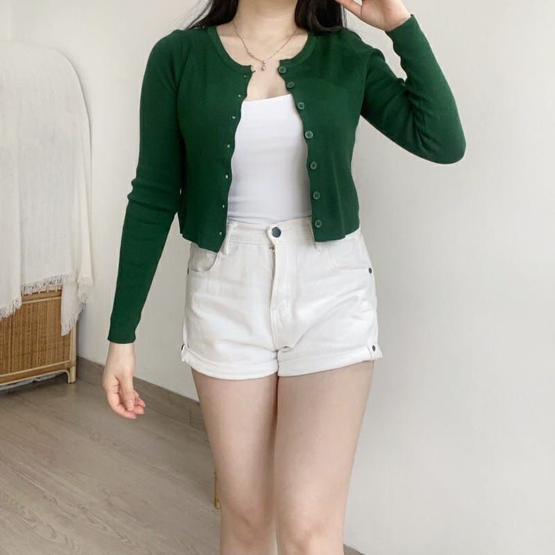 Jual Bailey Cardy crop Rajut /Cardigan Crop top Rajut Korea Outer Anggel Lengan Panjang/atasan ...