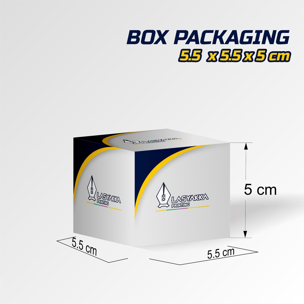 Jual box packaging Custom ukuran 5,5 x 5,5 x 5 | Shopee Indonesia