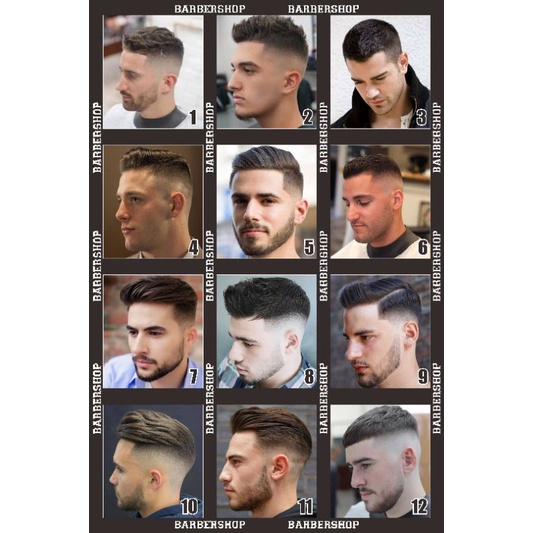 Jual Poster barbersop / poster pangkas rambut / model rambut terbaru ...