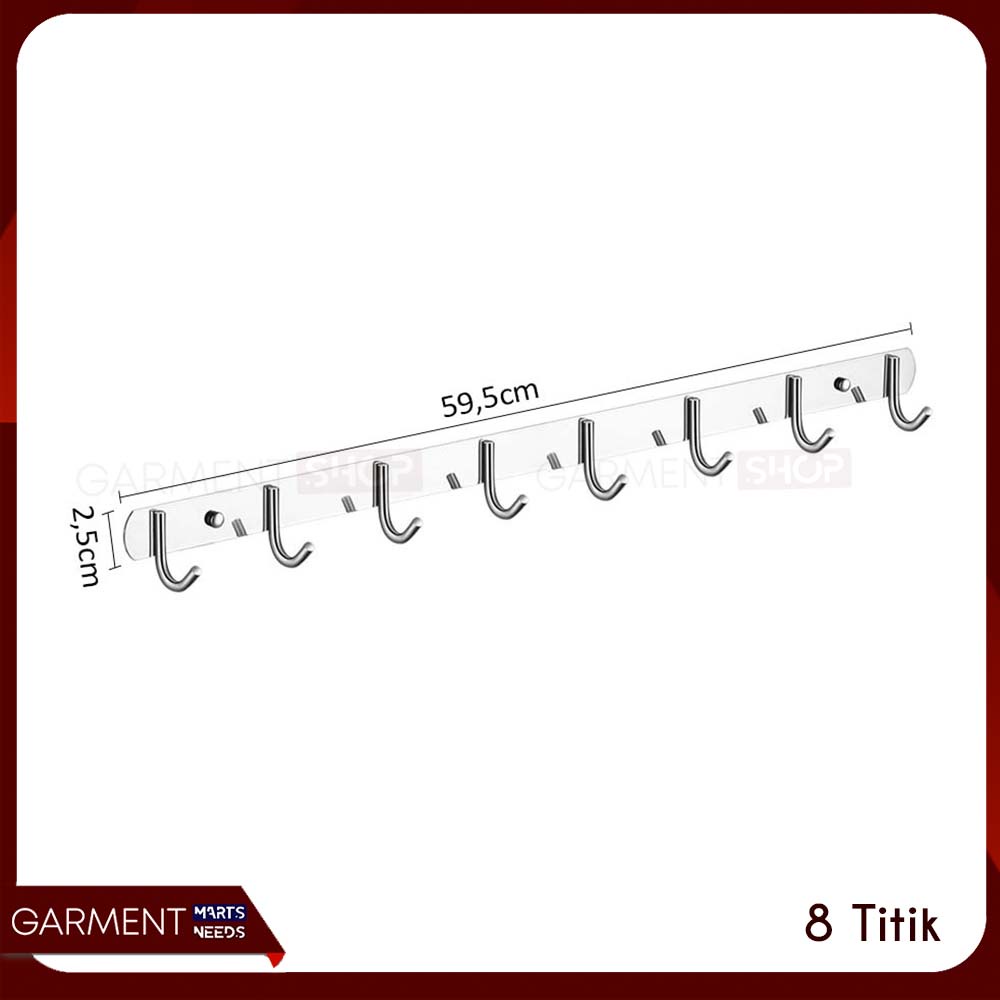 Jual Gantungan Baju Dinding Stainless Steel Kastok Baju Anti Karat 5 8 ...