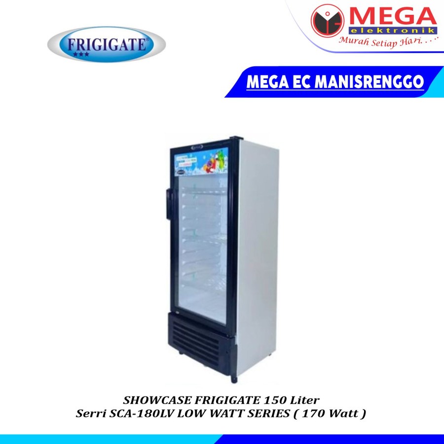 Jual FRIGIGATE SHOWCASE SCA 180LV 150 LITER LOW WATT 170 WATT | Shopee ...