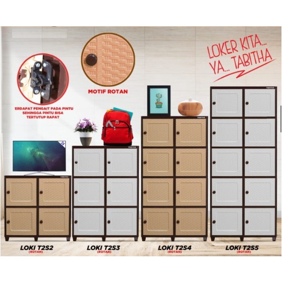 Jual Tabitha LOKI 2T (Loker Kita) Lemari Loker 2 Tower Plastik ...