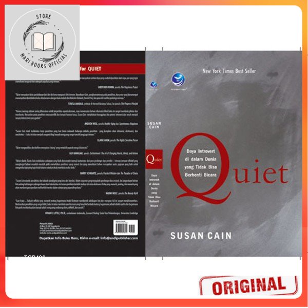 Jual Buku Psikologi: Quiet, Daya Introvert Di Dalam Dunia Yang Tidak Bisa Berhenti Bicara ...