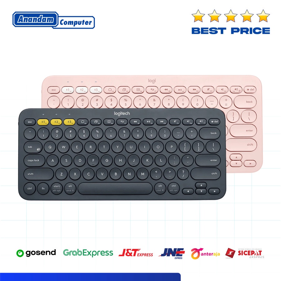 Jual Logitech K380 Multi Device Keyboard Bluetooth Wireless - Rose Pink ...
