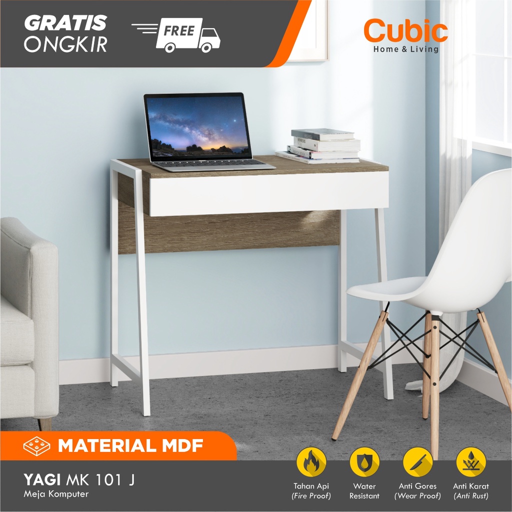 Jual Cubic Meja Kerja Rumah / Meja Komputer Industrial Minimalis / YAGI MK 101 J | Shopee Indonesia
