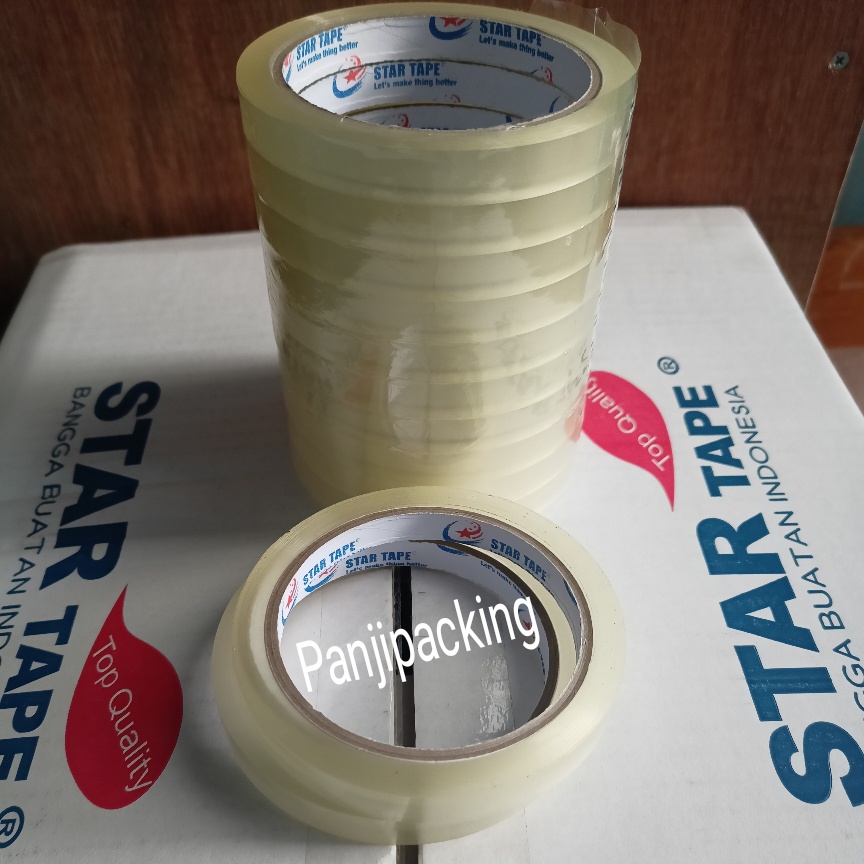 Jual Solasi Bening 12mm x 72Yard lakban 1 jari 1/2 inchi selotip kecil ...
