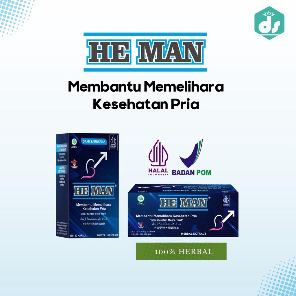 Jual Jamu Herbal Pria HE MAN Obat Kuat Membantu Memelihara Kesehatan Pria Dami Sariwana | Shopee ...