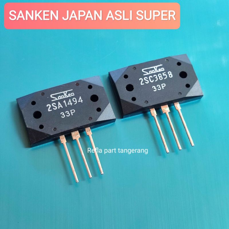 Jual TRANSISTOR SANKEN 2SA1494 A1494 2SC3858 C3858 ASLI JAPAN SUPER 🇯🇵 ...