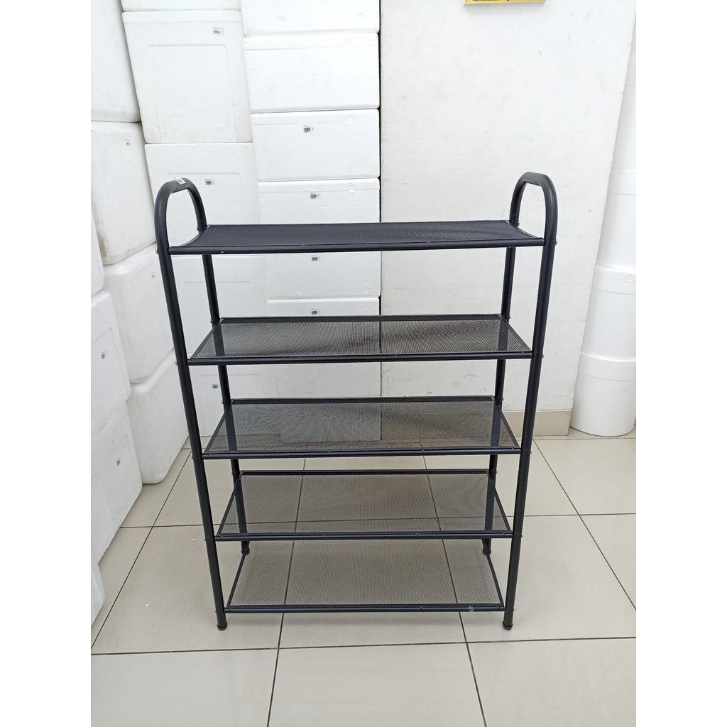 Jual RAK SEPATU METAL MSR-05 HITAM/ABU/HIJAU | Shopee Indonesia