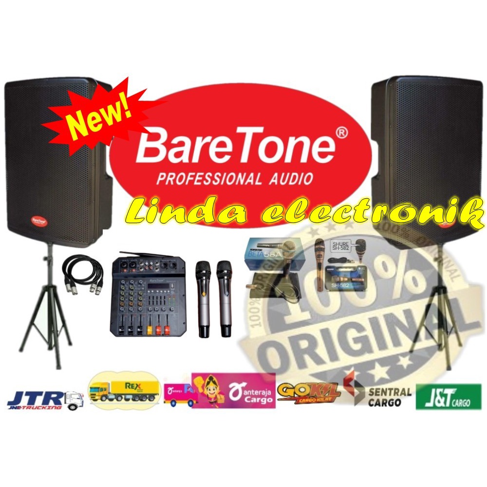 Jual original paket sound system baretone max15rc 15'' sonora 4 ...