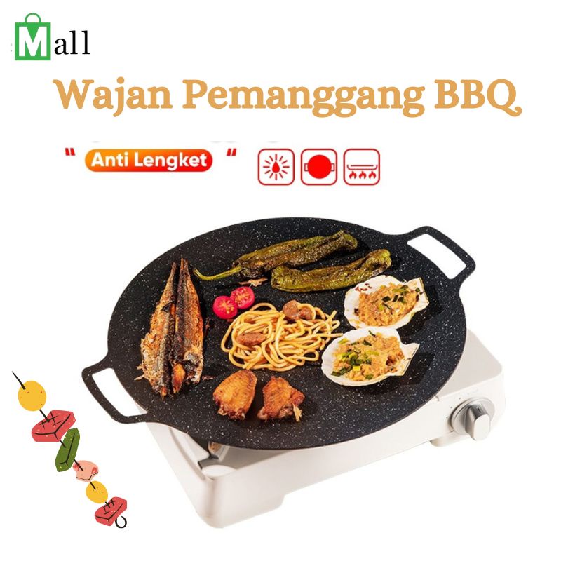 Jual WBQ5 - Grill Pan Korean Alat Panggang Daging Panci BBQ Non Stick ...