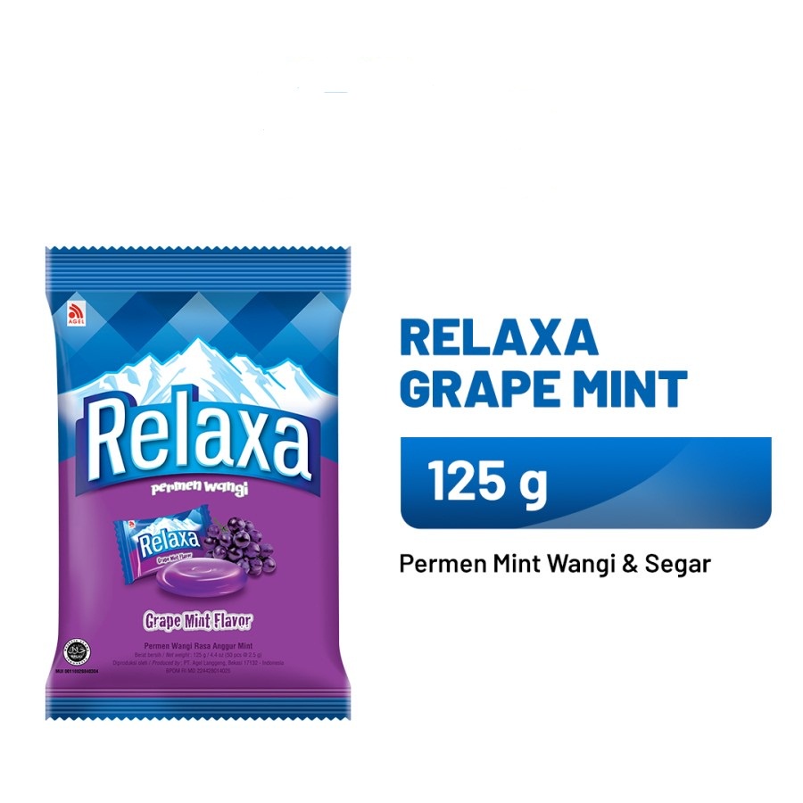 Jual PERMEN RELAXA GRAPE MINT ANGGUR BAG 50PCS x 2.5 GR | Shopee Indonesia