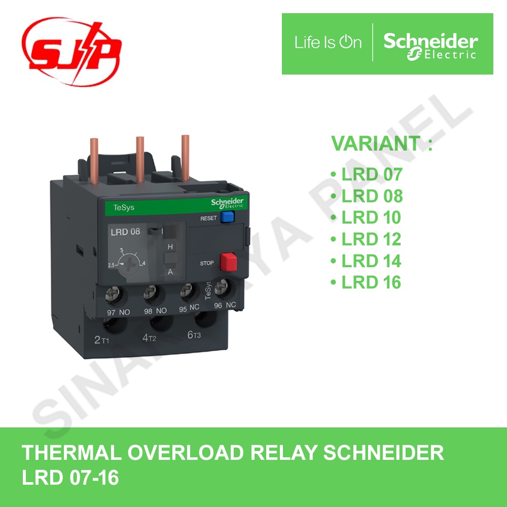 Jual THERMAL OVERLOAD RELAY SCHNEIDER LRD07/LRD08/LRD10/LRD12/LRD14 ...