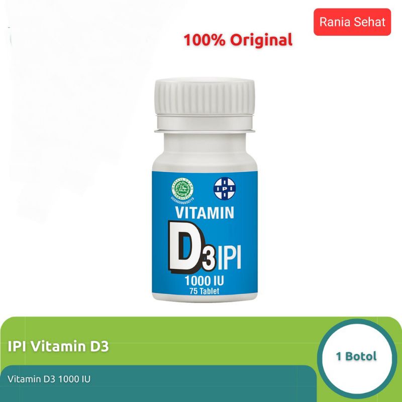 Jual IPI Vitamin D3 1000IU Isi 75 Tablet - Vitamin Tulang | Shopee ...