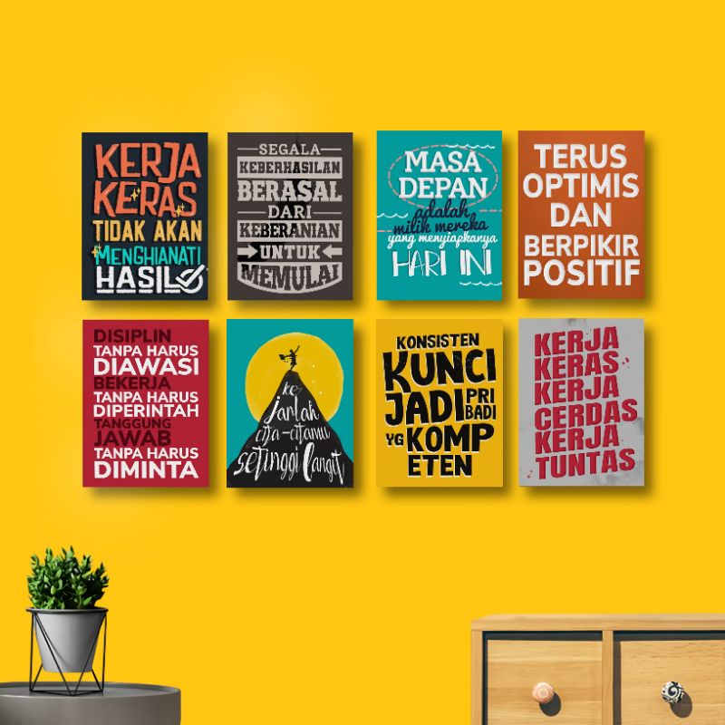 Jual Poster Kayu Quotes Motivasi Pajangan Kantor Dekorasi Ruangan ...